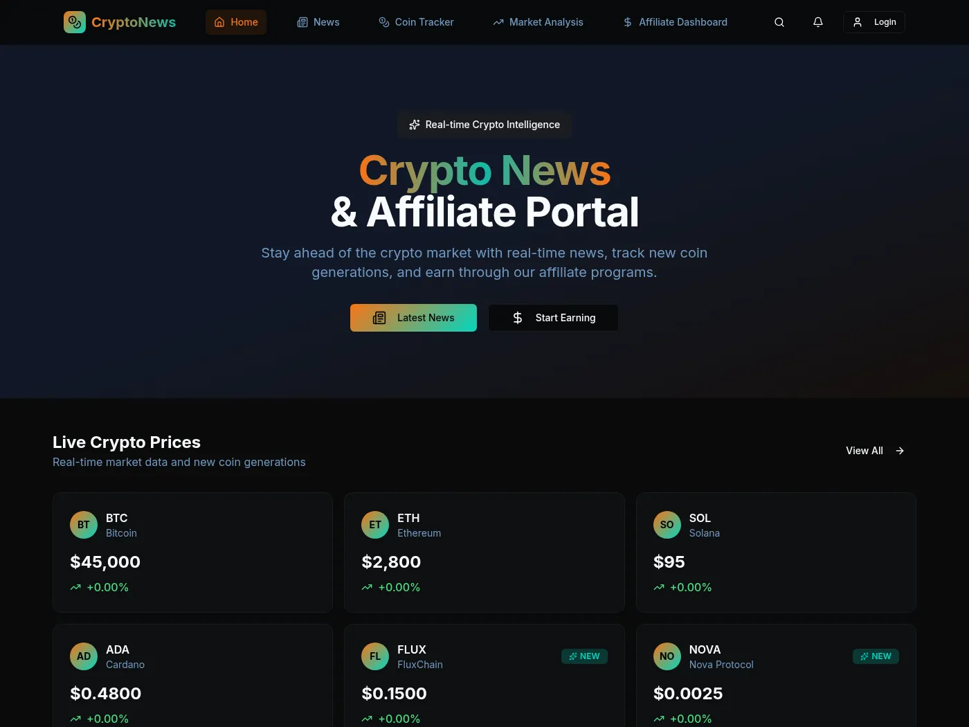 Crypto Coin News & Affiliate Portal