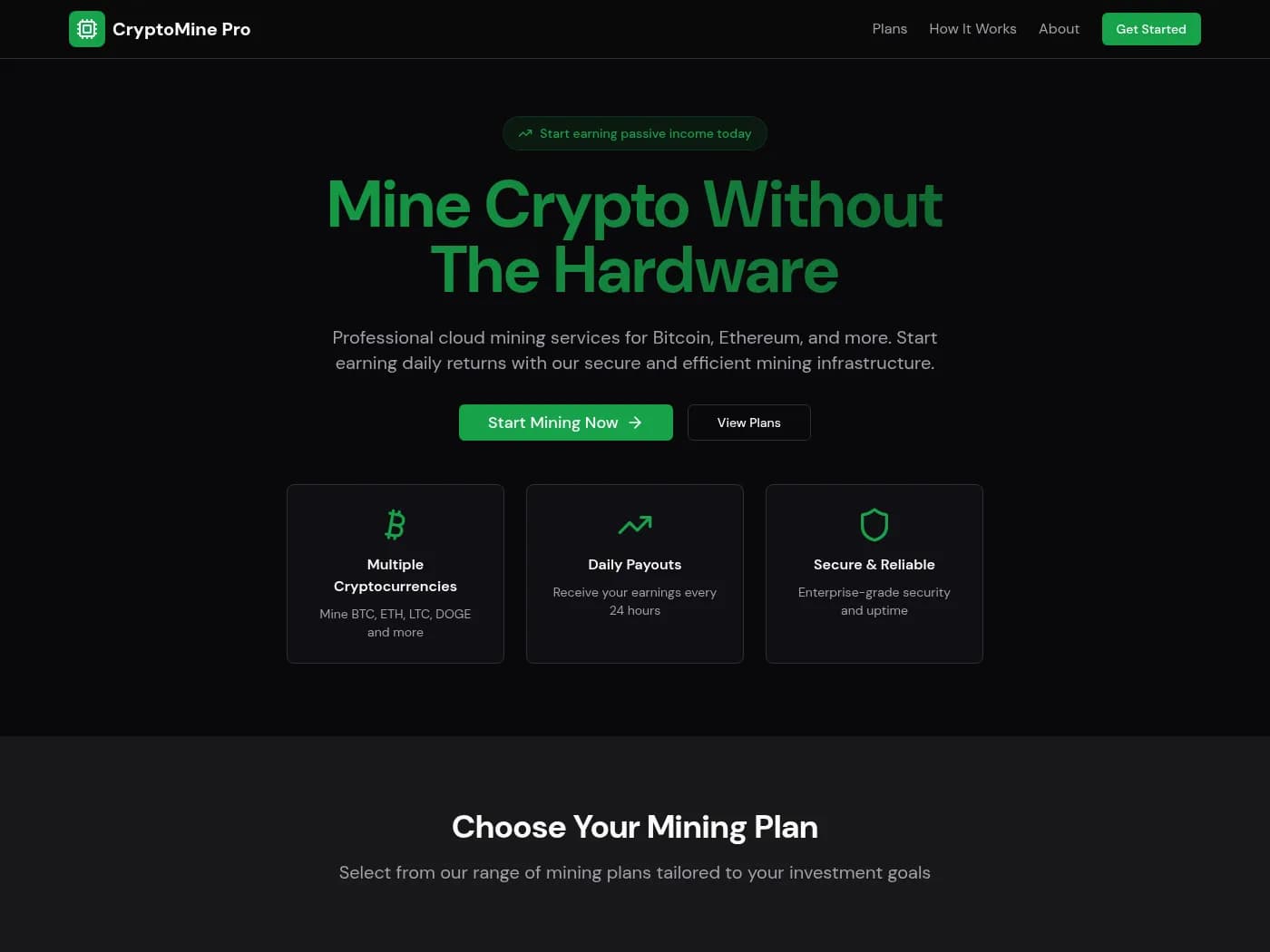 Crypto Mining Sales Platform & Client Portal