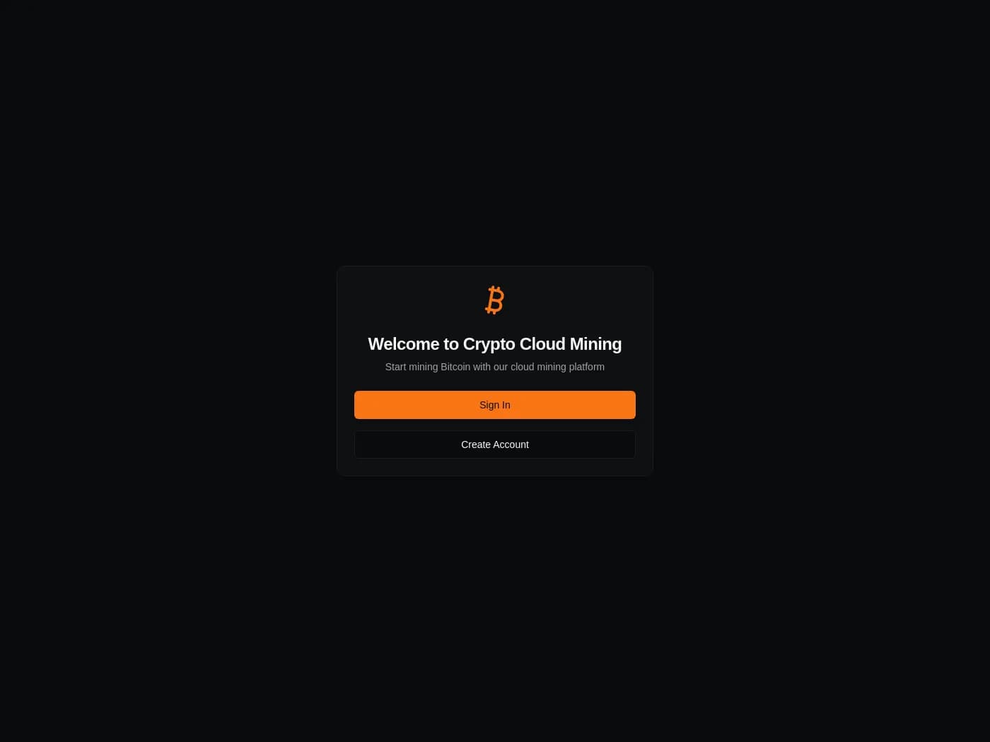 Crypto Mining Website