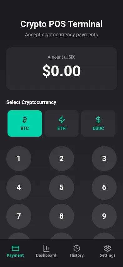 Crypto POS Terminal Mobile App