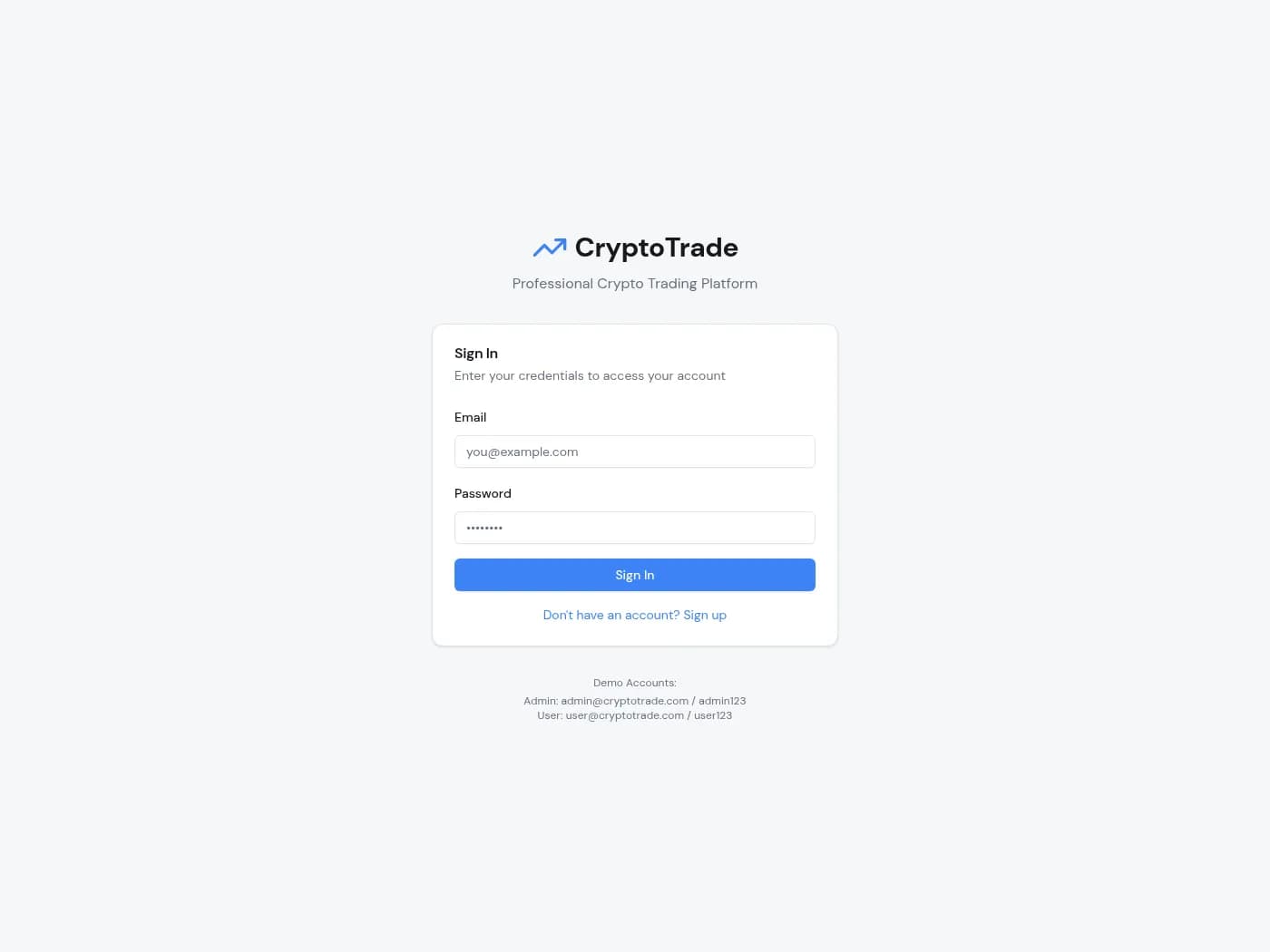 Crypto Trading Platform & Brokerage with Admin Dashboard