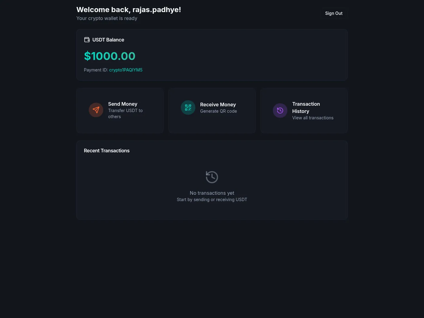 Crypto UPI Simulator