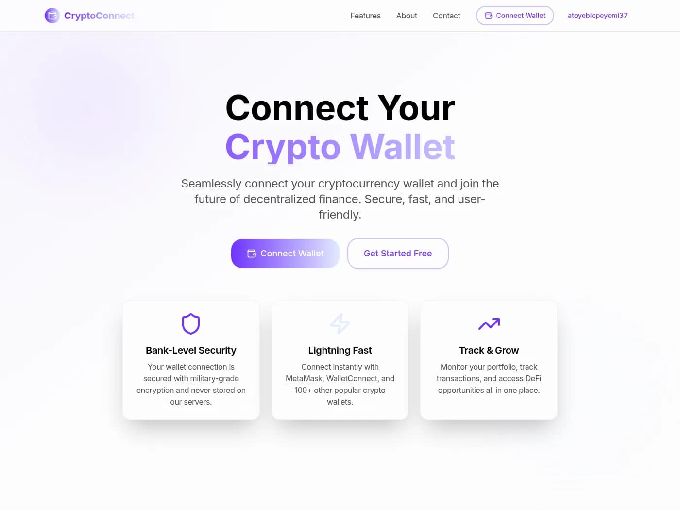 Crypto Wallet Connect Web App