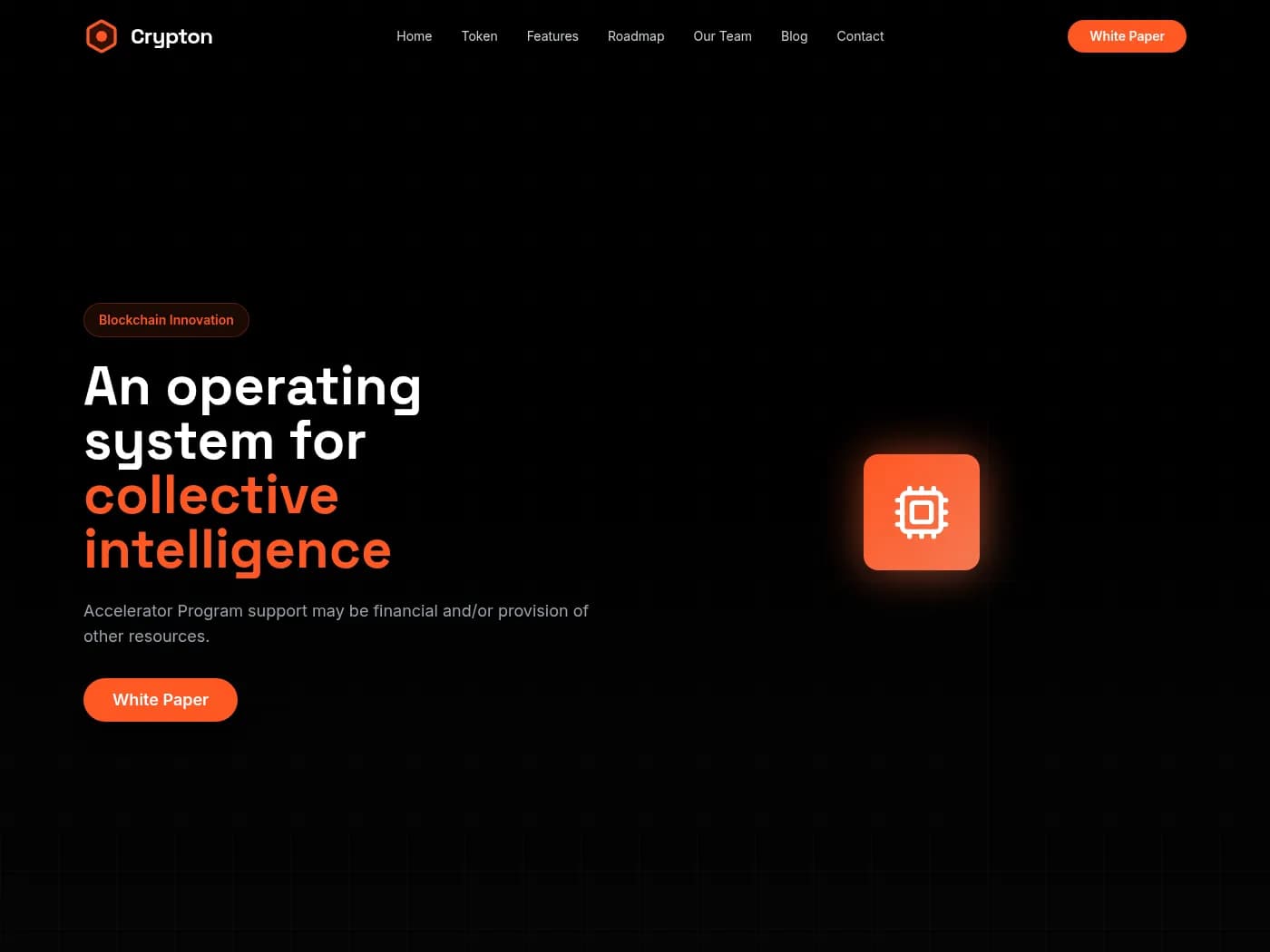 Crypton Animated Futuristic Landing Page