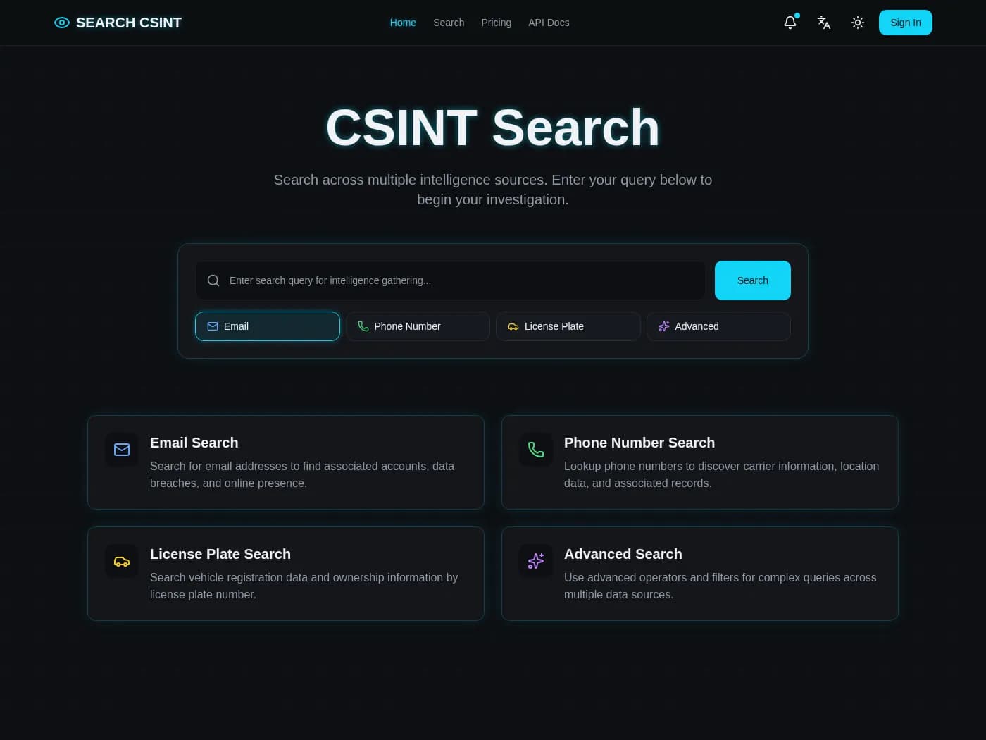 CSInt Advanced Search Portal