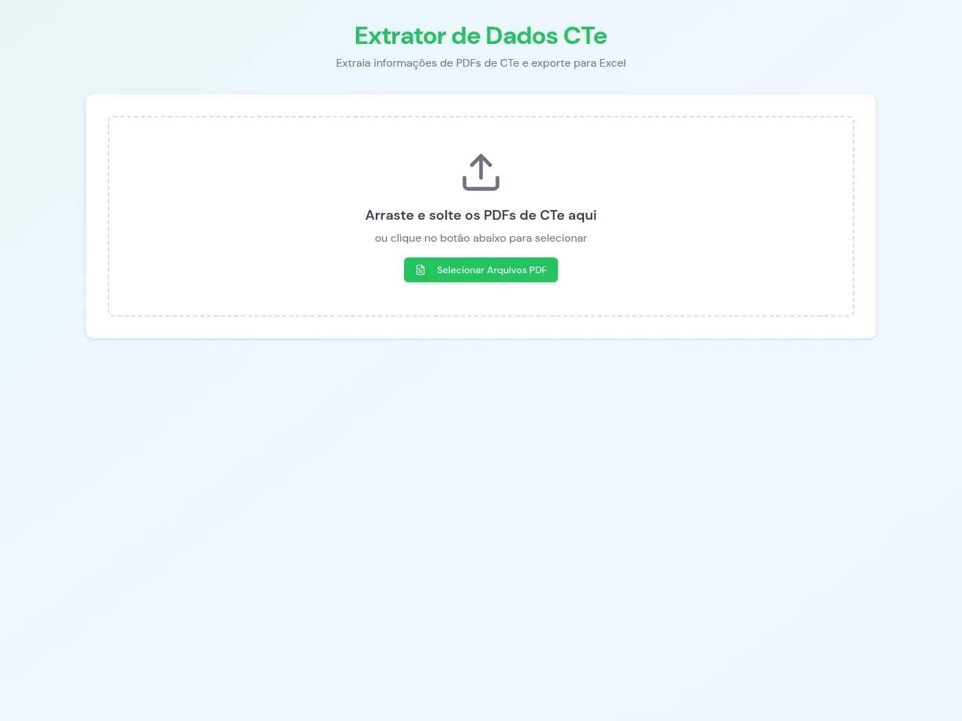 Automated CTe PDF Data Extractor and Excel Generator