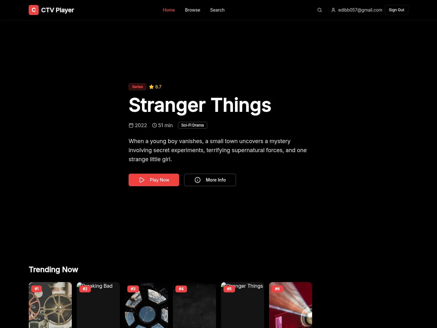 CTV Player for Films and Series