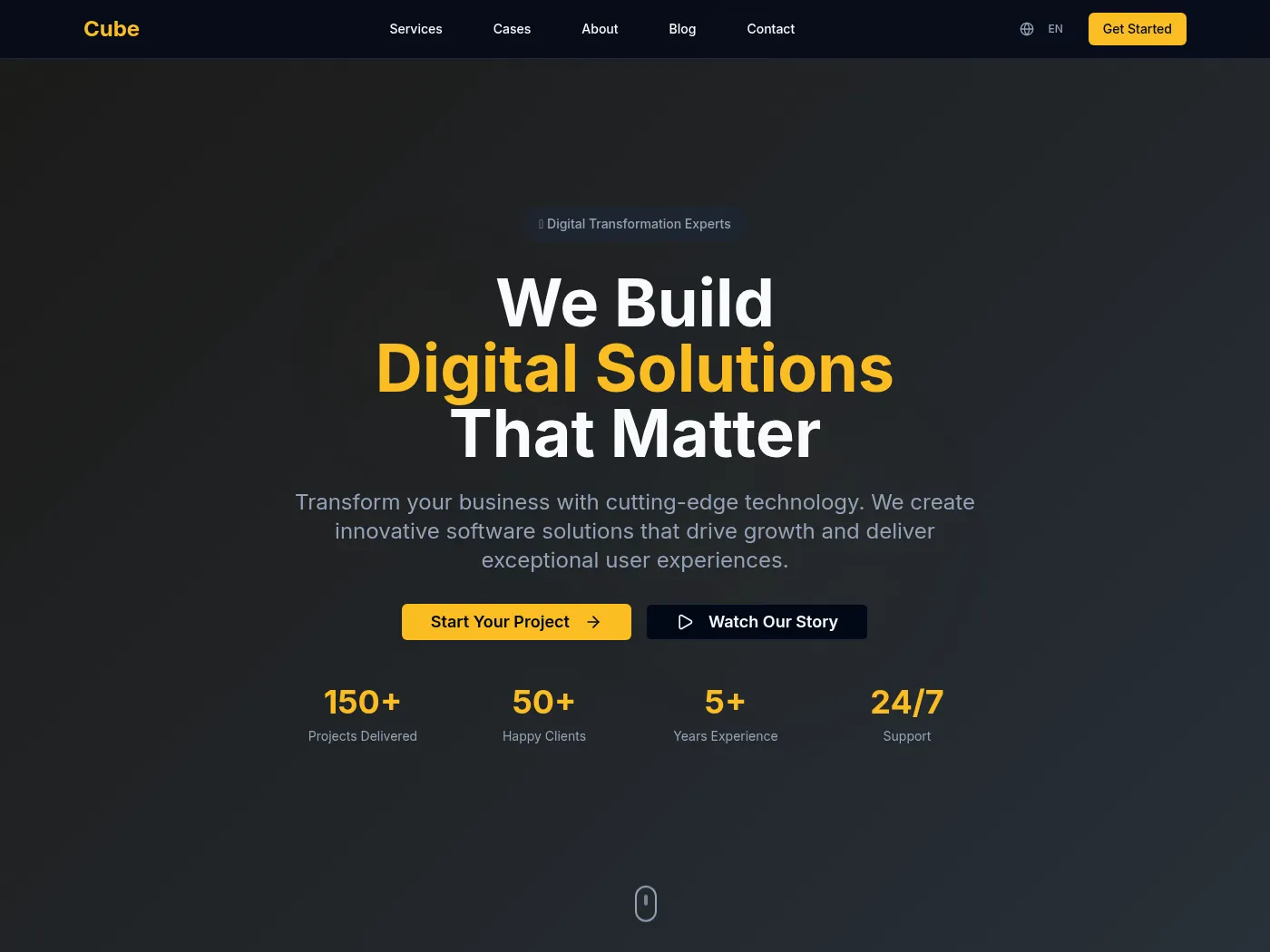 Cube.nl Website Clone