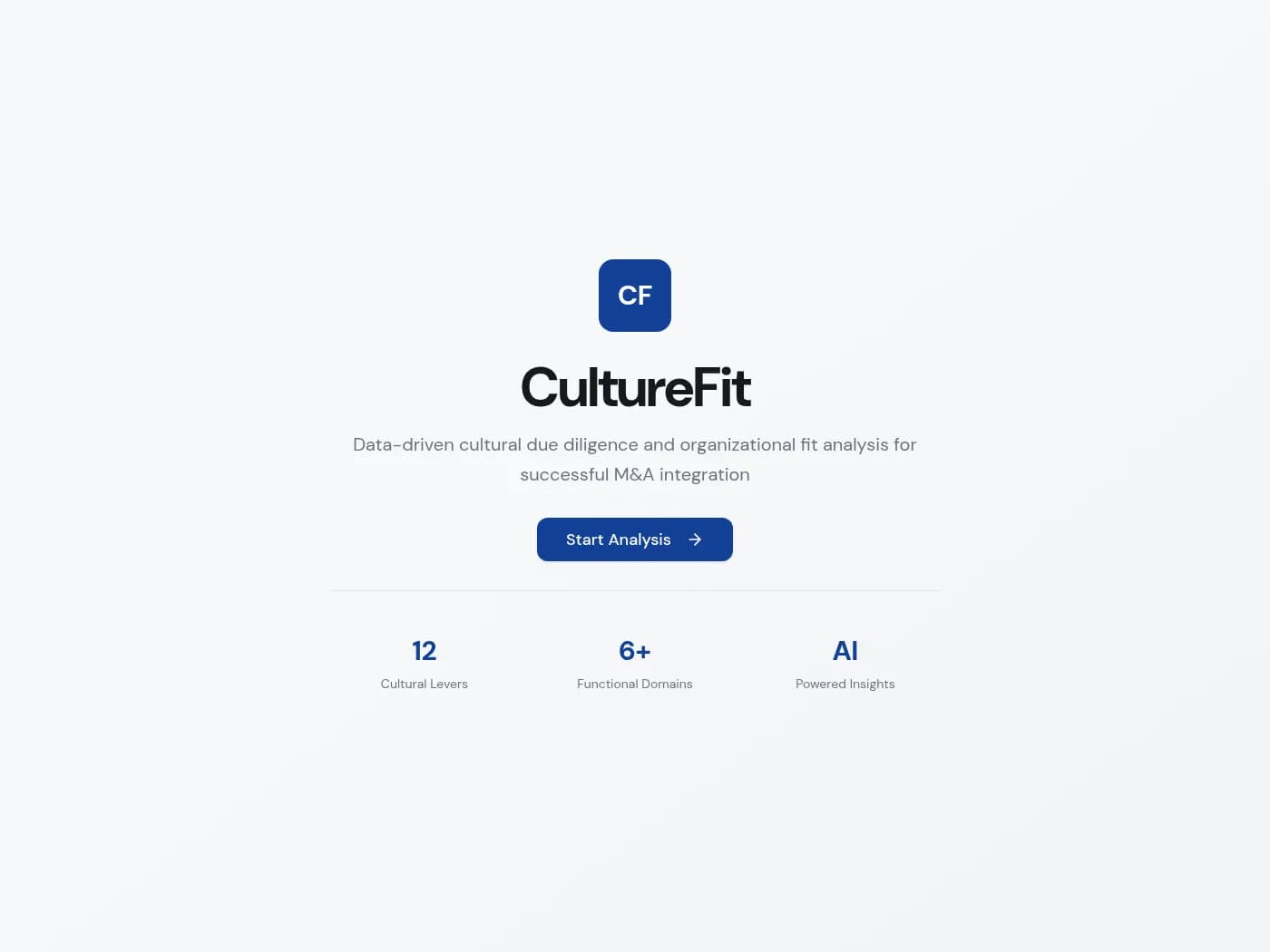 CultureFit – Data-Driven Cultural Due Diligence & Organizational Fit Dashboard