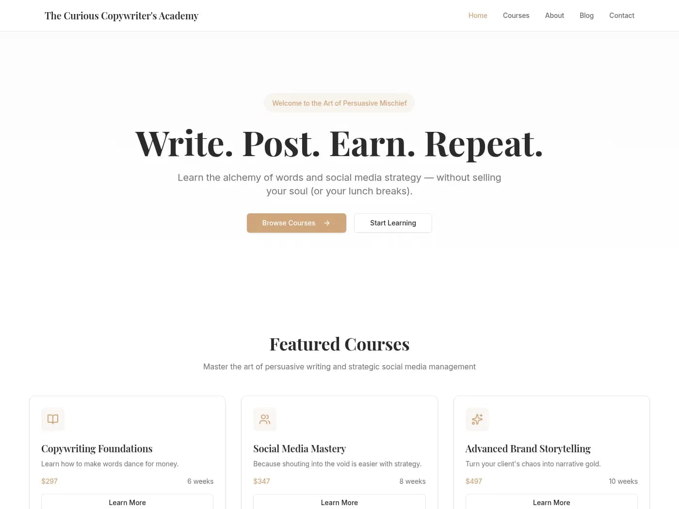 The Curious Copywriter’s Academy