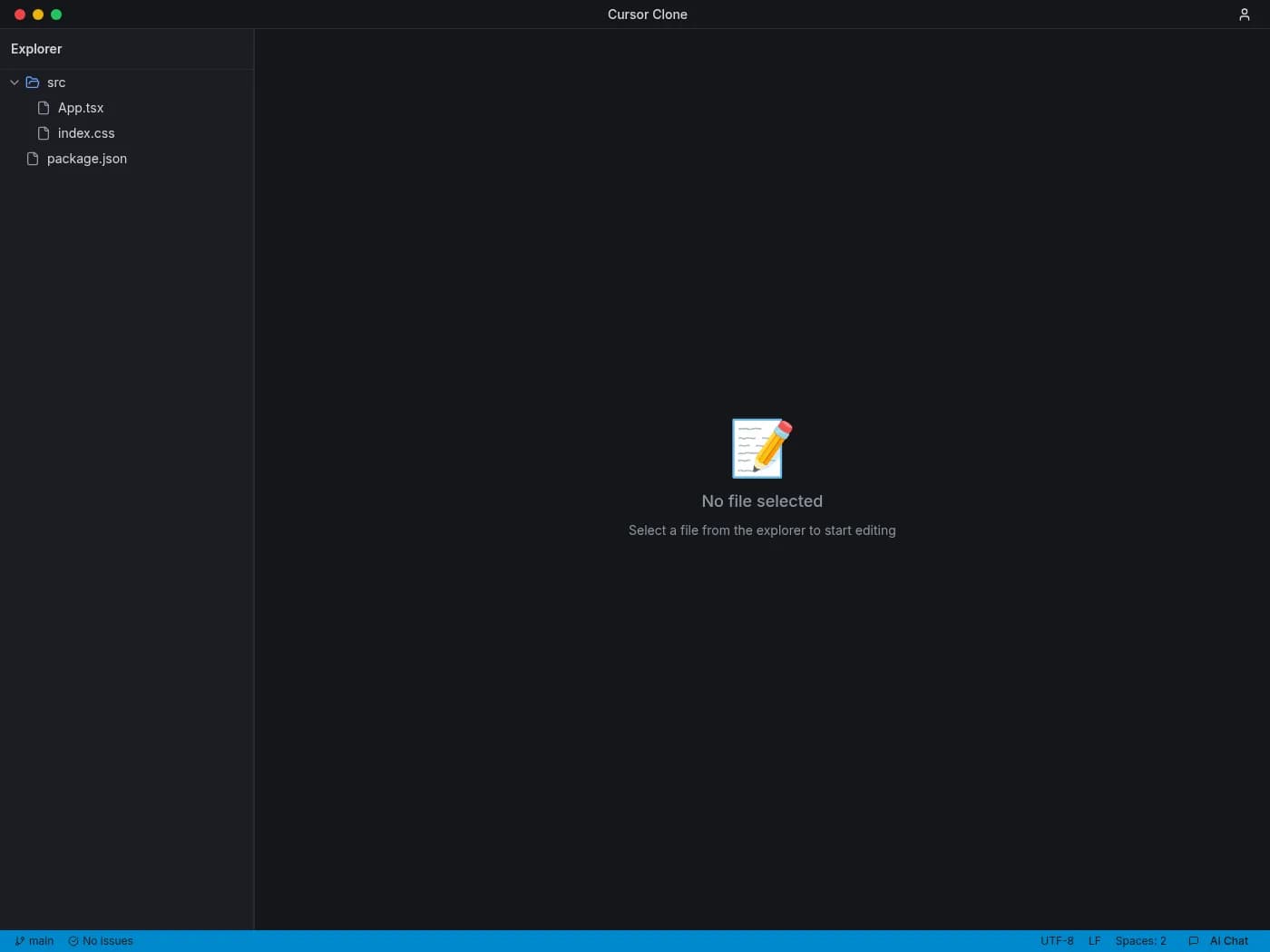 Cursor Clone - AI-Powered Code Editor