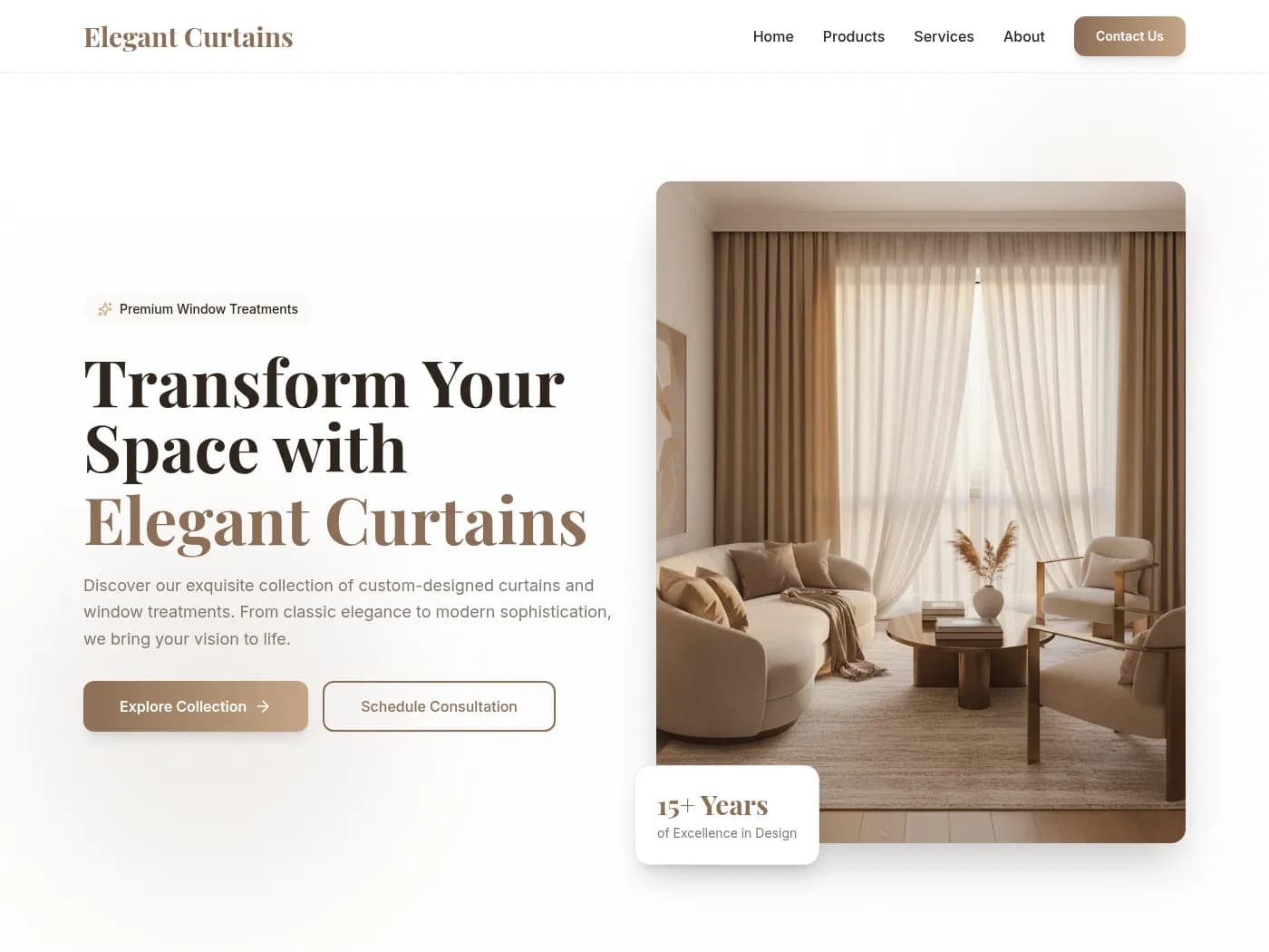 Curtain Company Website