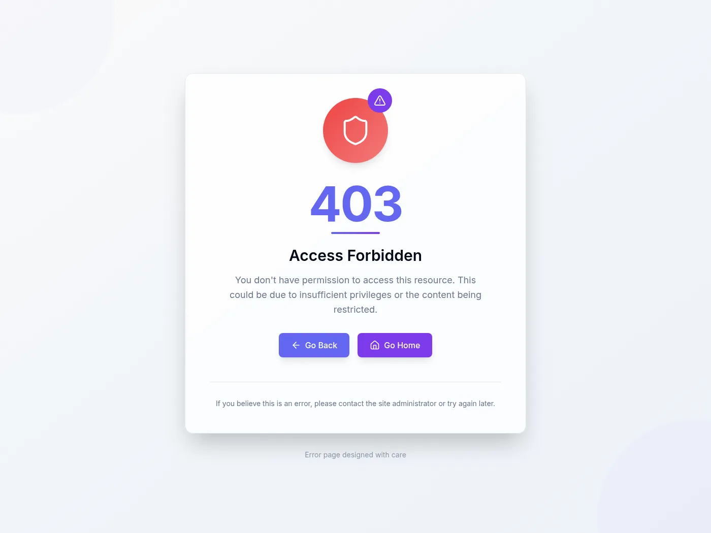 Custom 403 Error Page