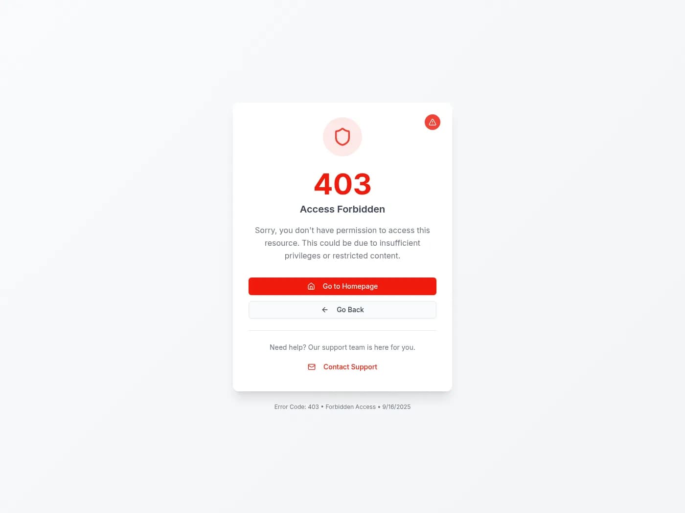 Custom 403 Error Page Web App