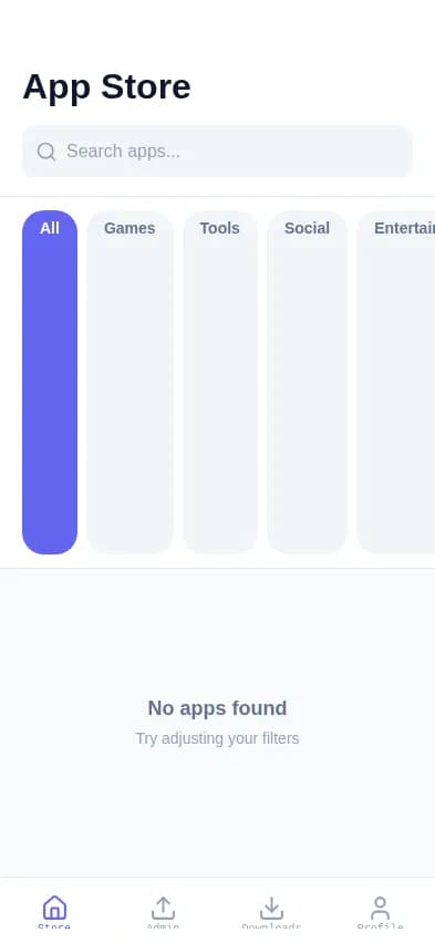 Custom APK Mobile App Store