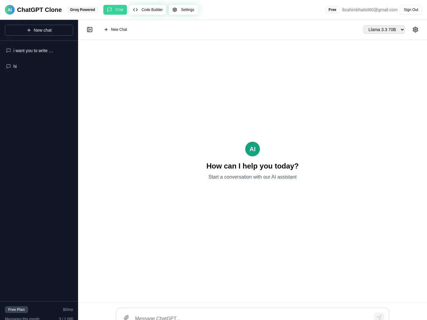 Custom ChatGPT Multipage Website
