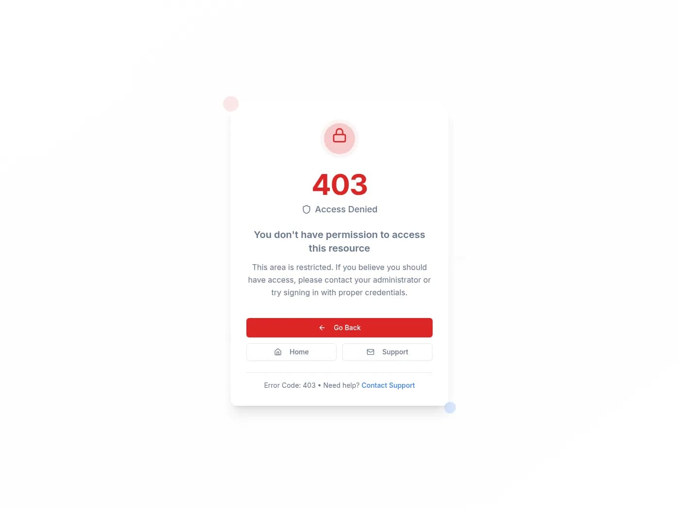 Custom Error 403 Access Denied Page