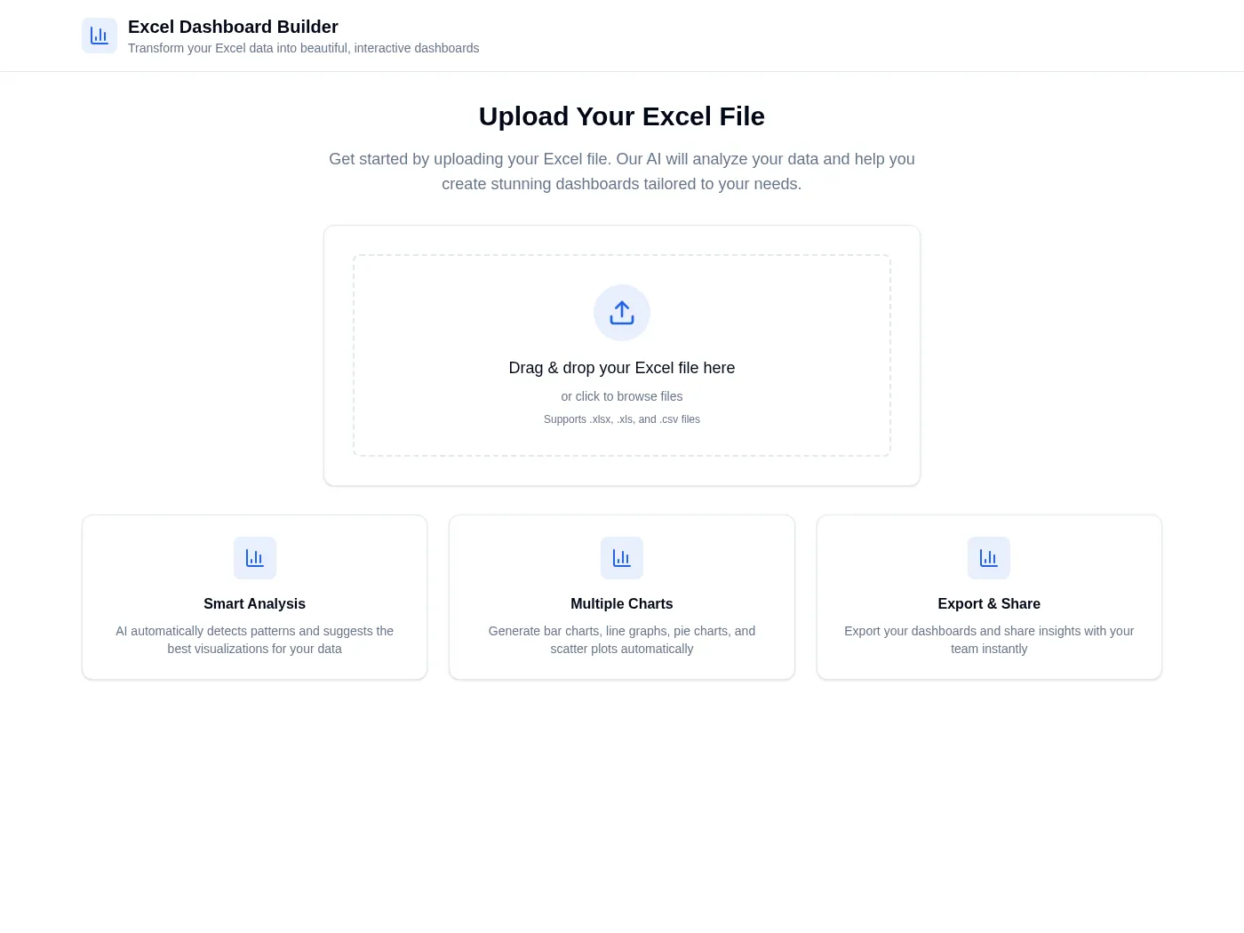 Custom Excel Dashboard Builder