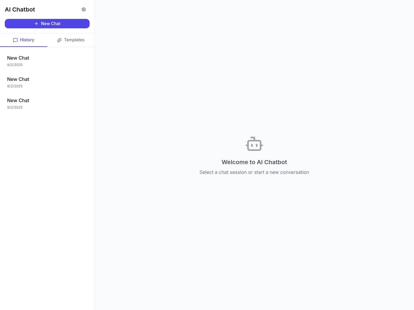 Custom GPT-Powered AI Chatbot with Multi-Session History