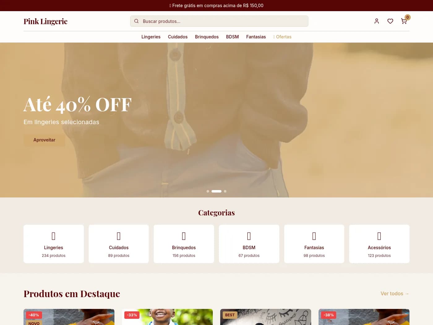 Custom Lingerie Storefront Revamp
