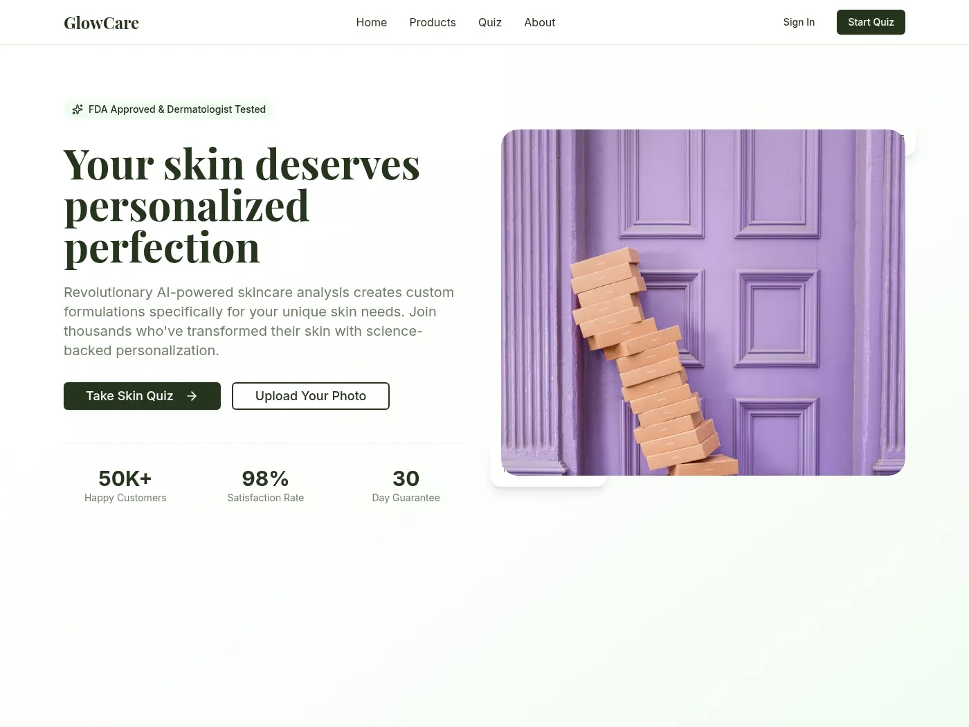 Custom Skincare Web Platform