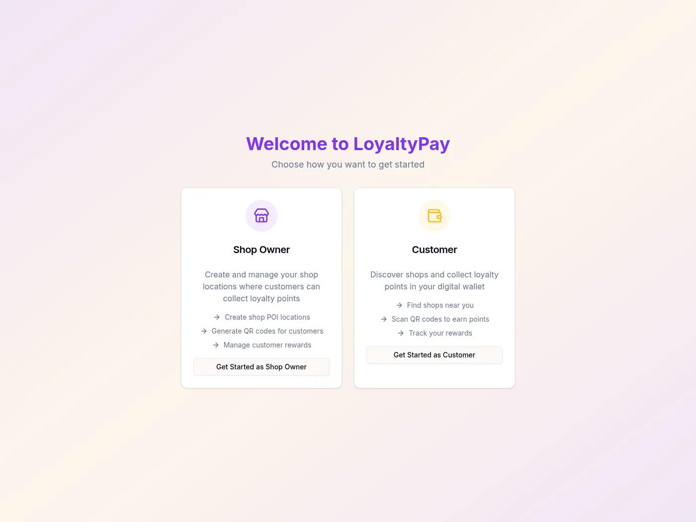 Customer Loyalty Points App