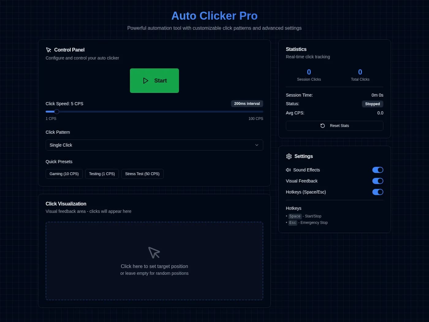 Customizable Auto Clicker Tool