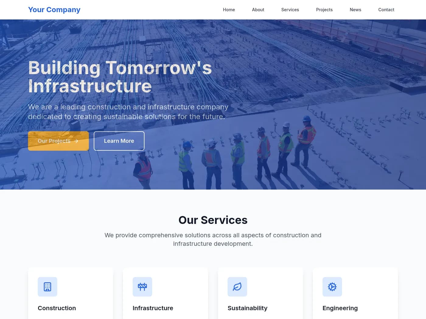 Customizable Company Website Clone (Heijmans.nl)