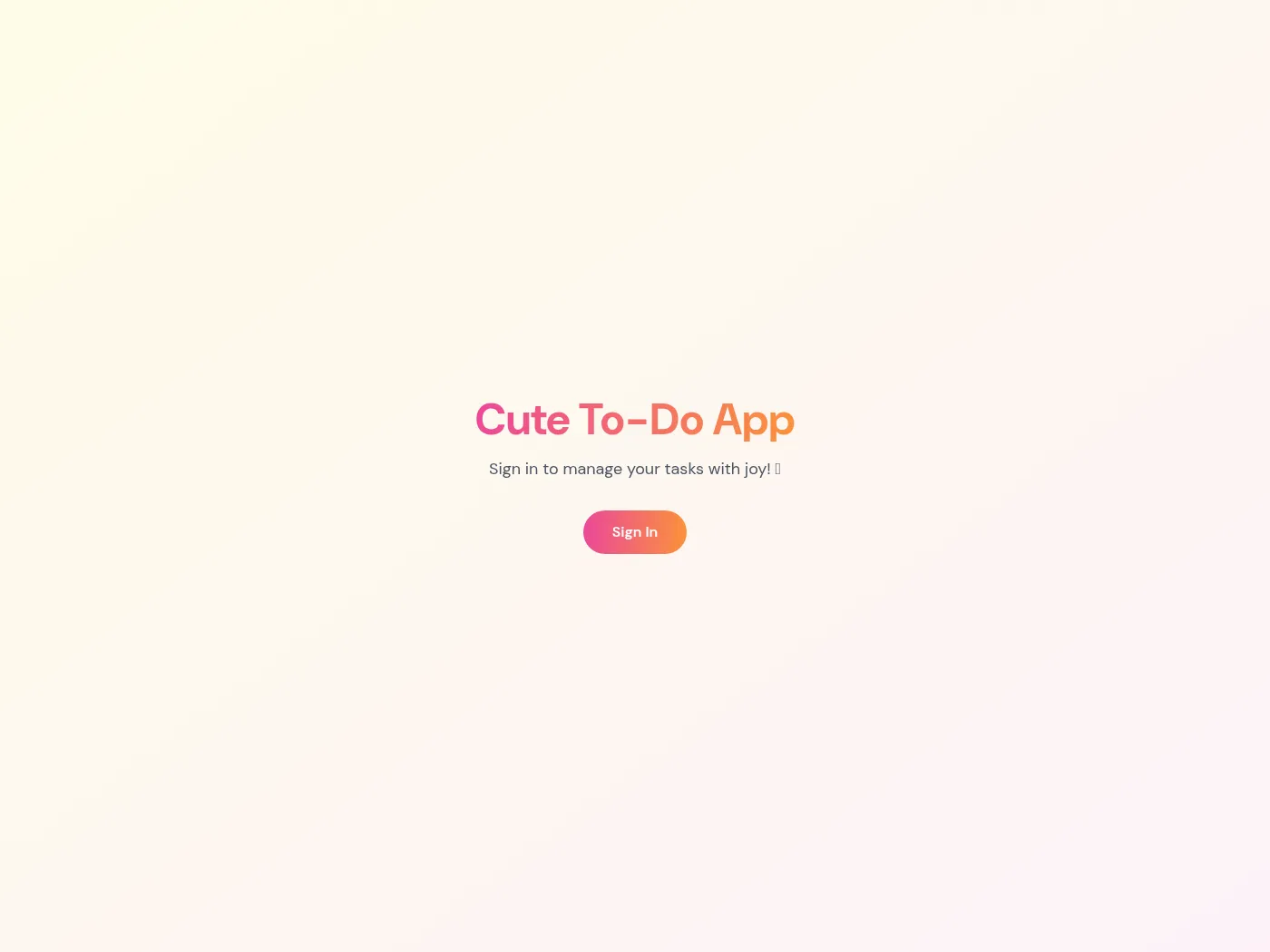 Cute To-Do App