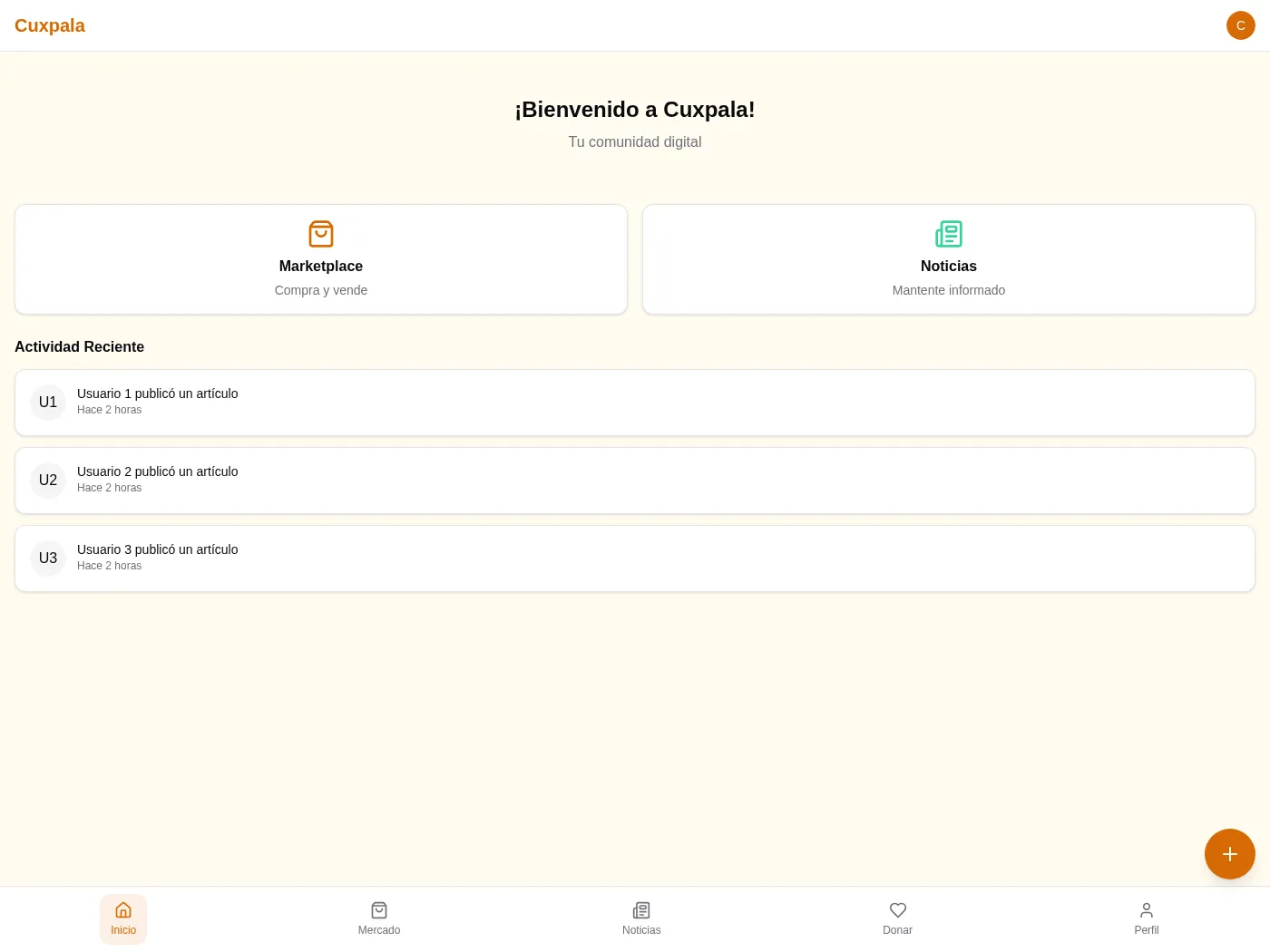 Cuxpala Community Marketplace & News Hub