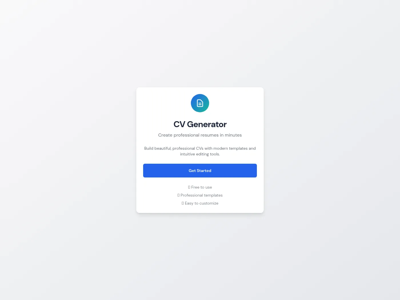 CV Generator