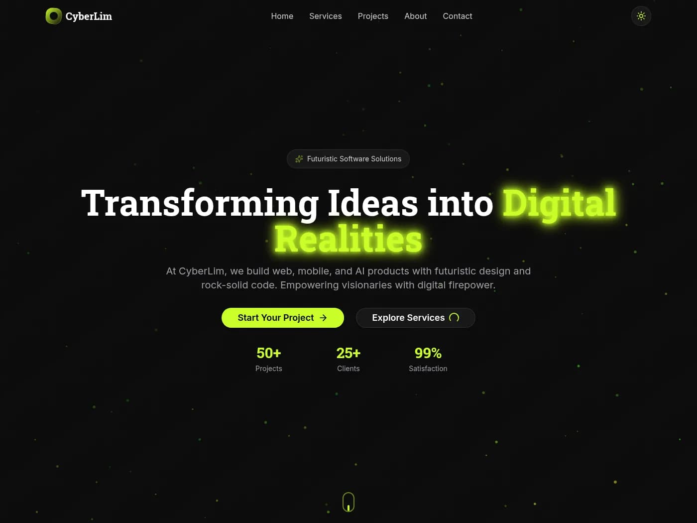CyberLim Solutions Futuristic Agency Website