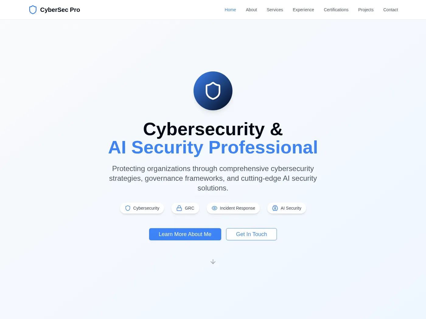 Cybersecurity & AI Security Professional Portfolio