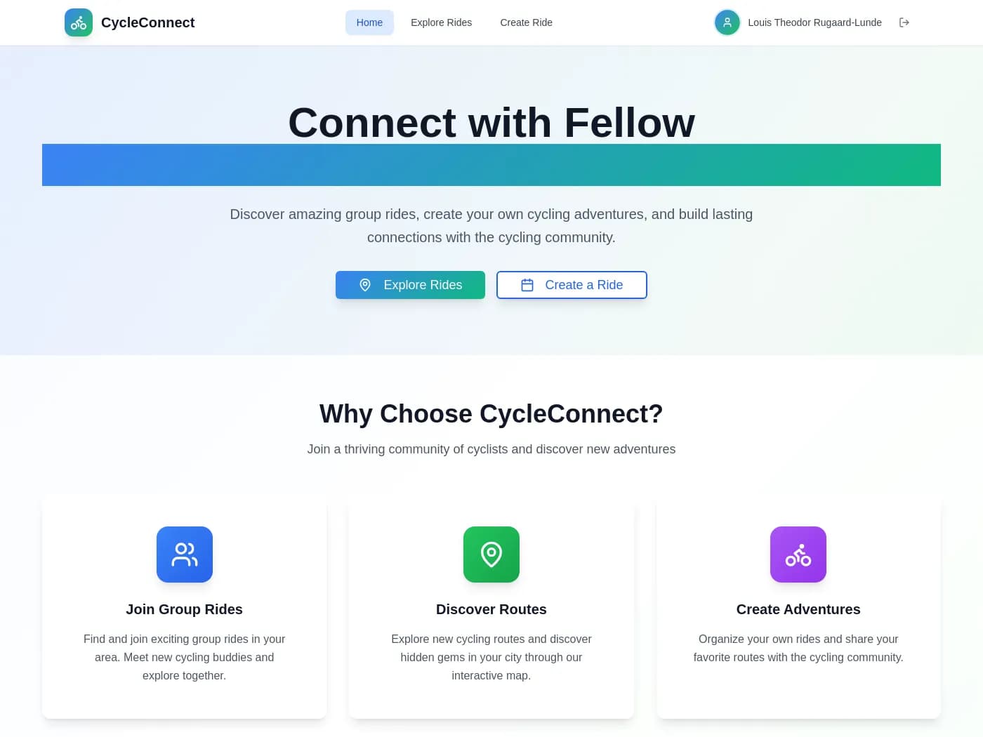 CycleConnect - Community Cycling Platform