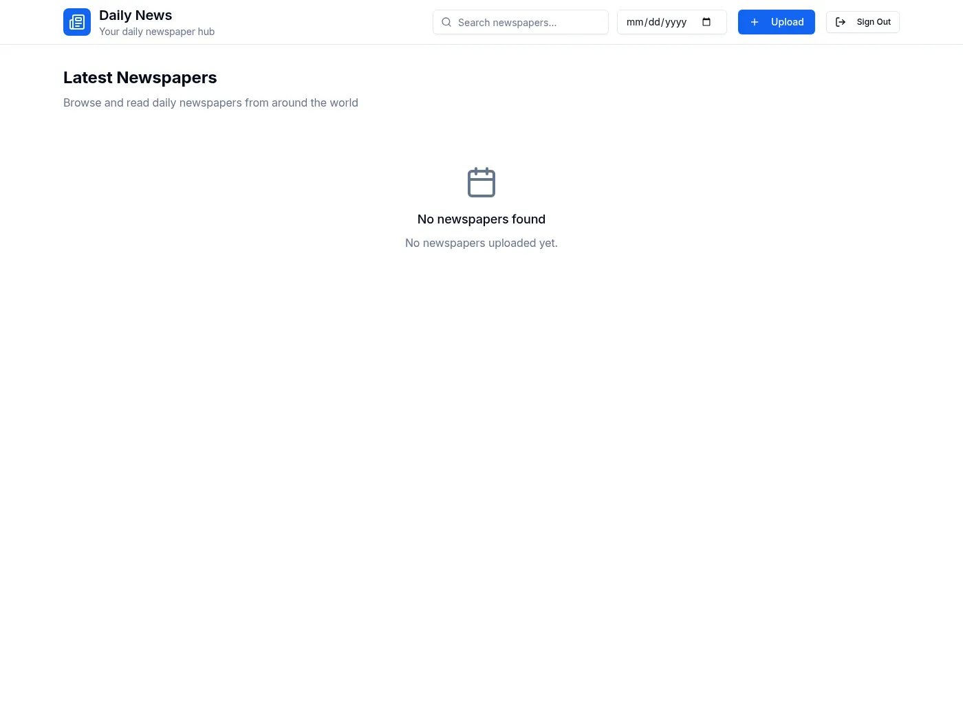 Daily Newspaper Upload & News App