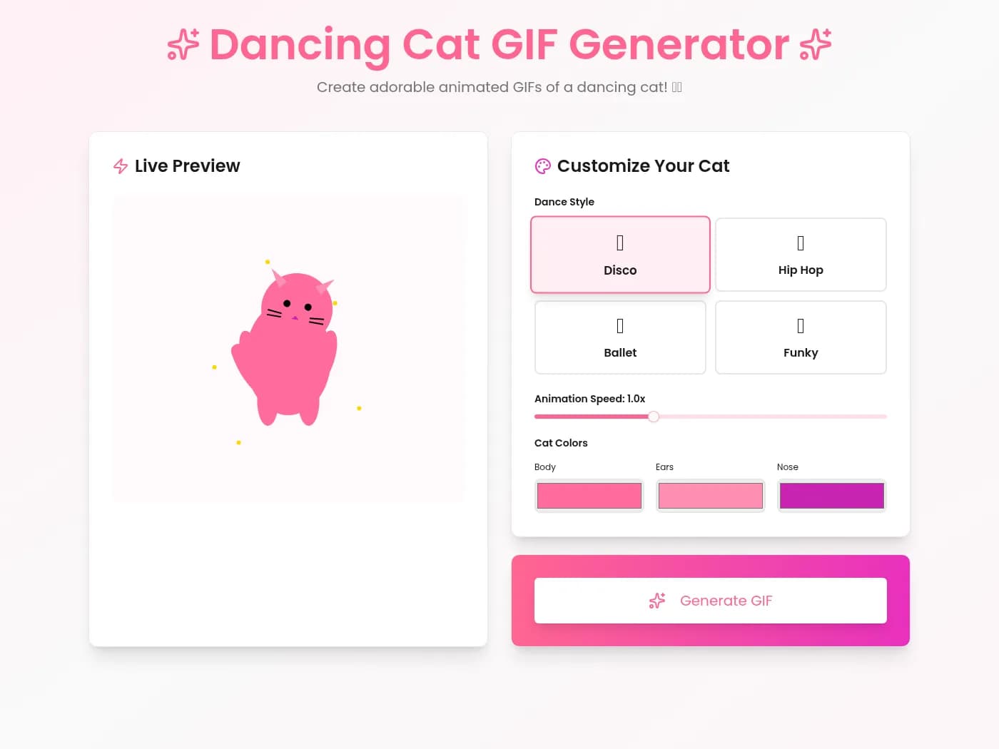 Dancing Cat GIF Generator