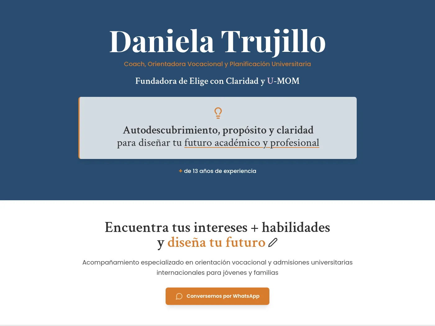 Daniela Trujillo - Life&UniversityPlan