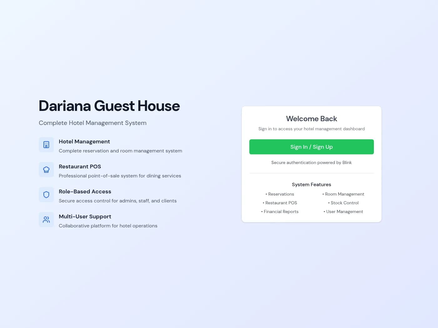 Dariana Guest House: All-in-One Hotel Management Web Platform
