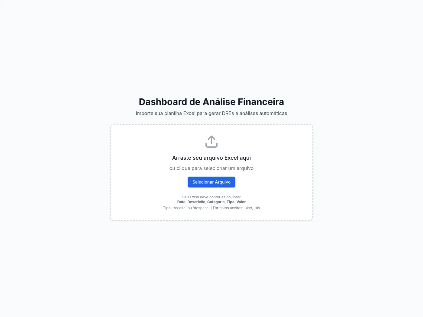Dashboard de Análise de Resultados com Importação de Excel