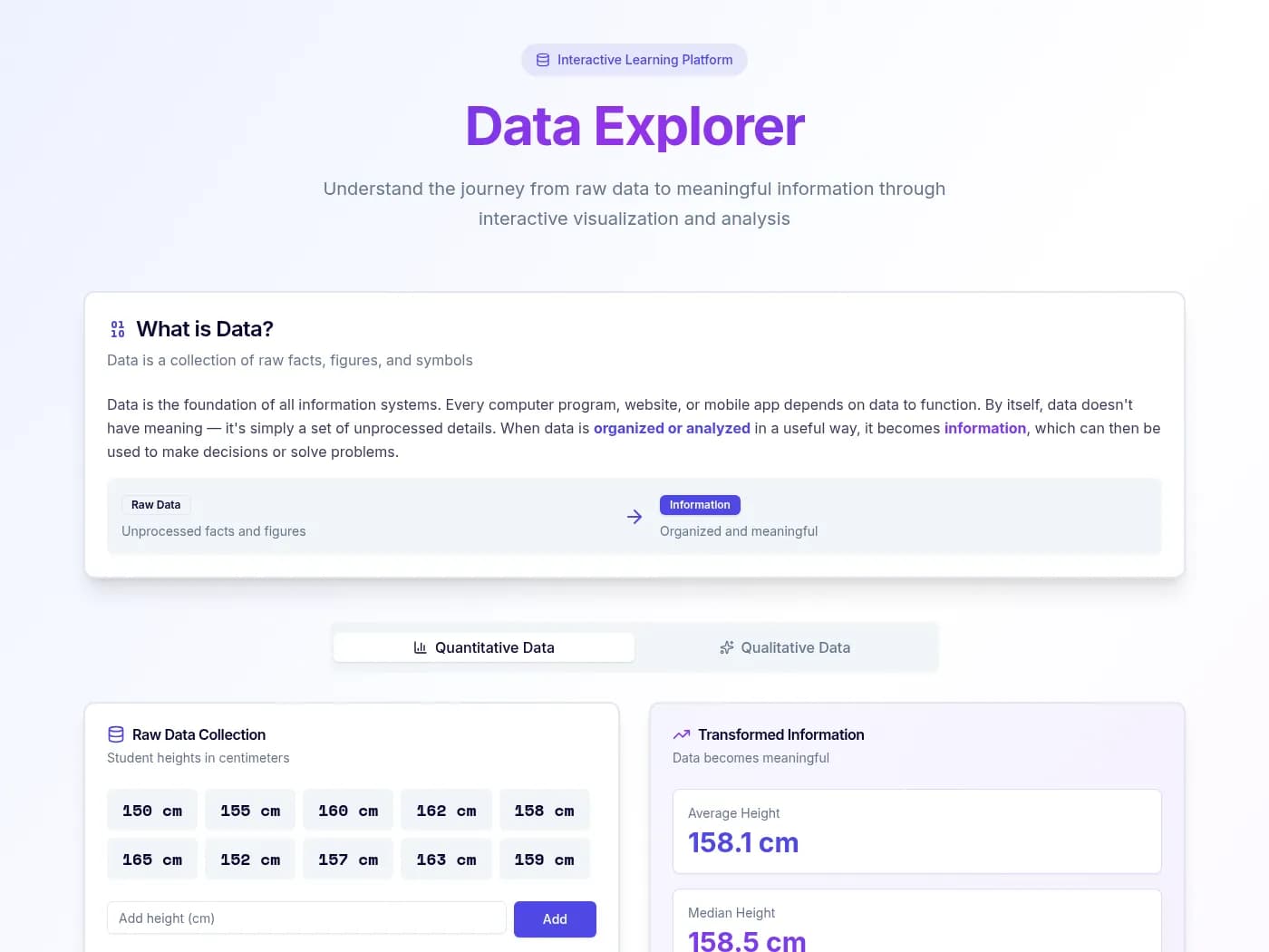 Data Explorer: Understand the Journey from Raw Data to Information