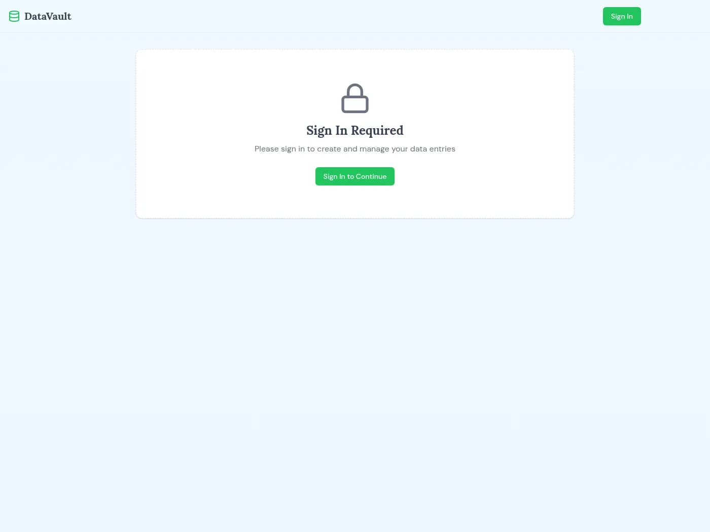 Data Storage App