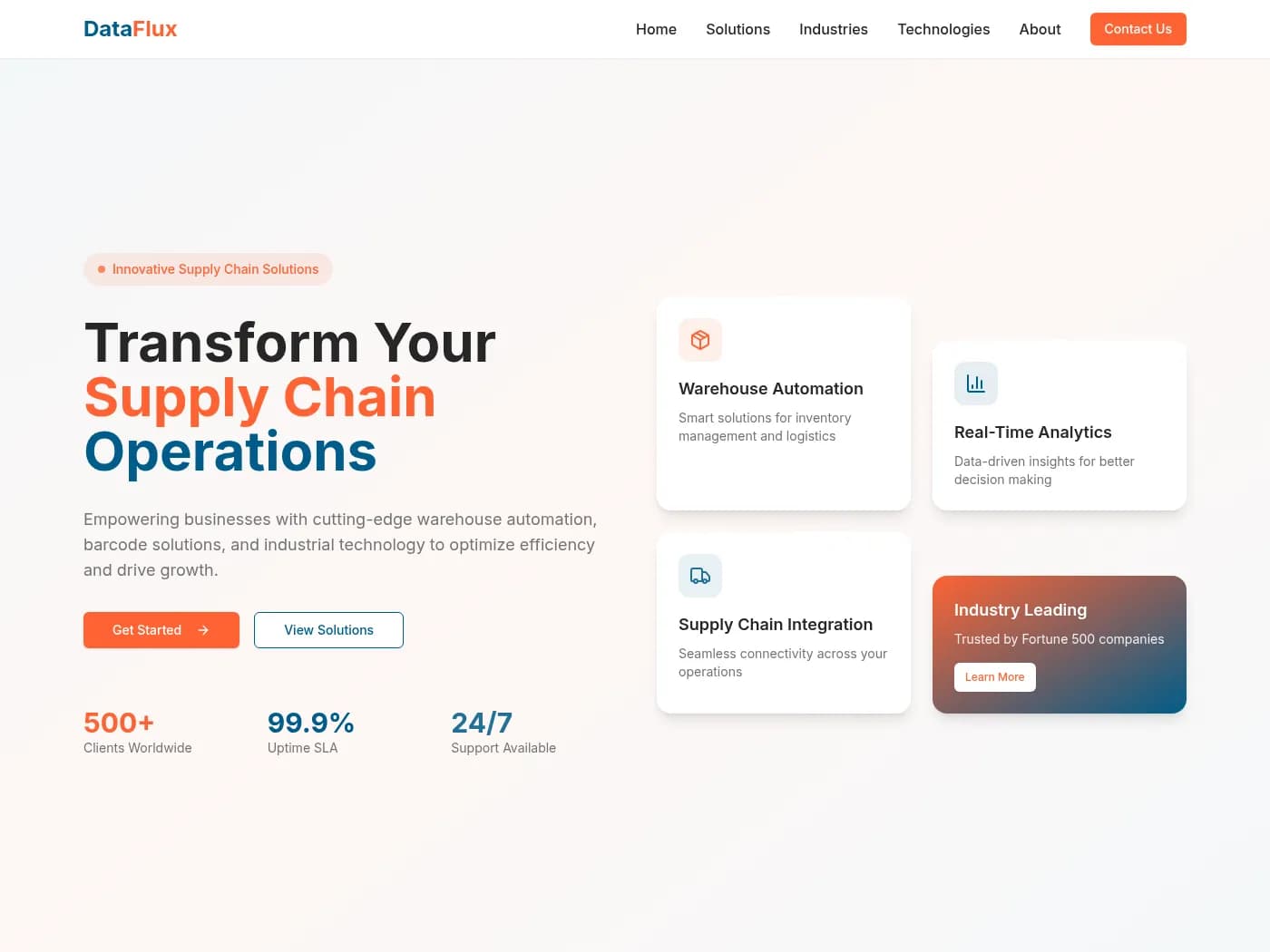 DataFlux Solutions Showcase Website