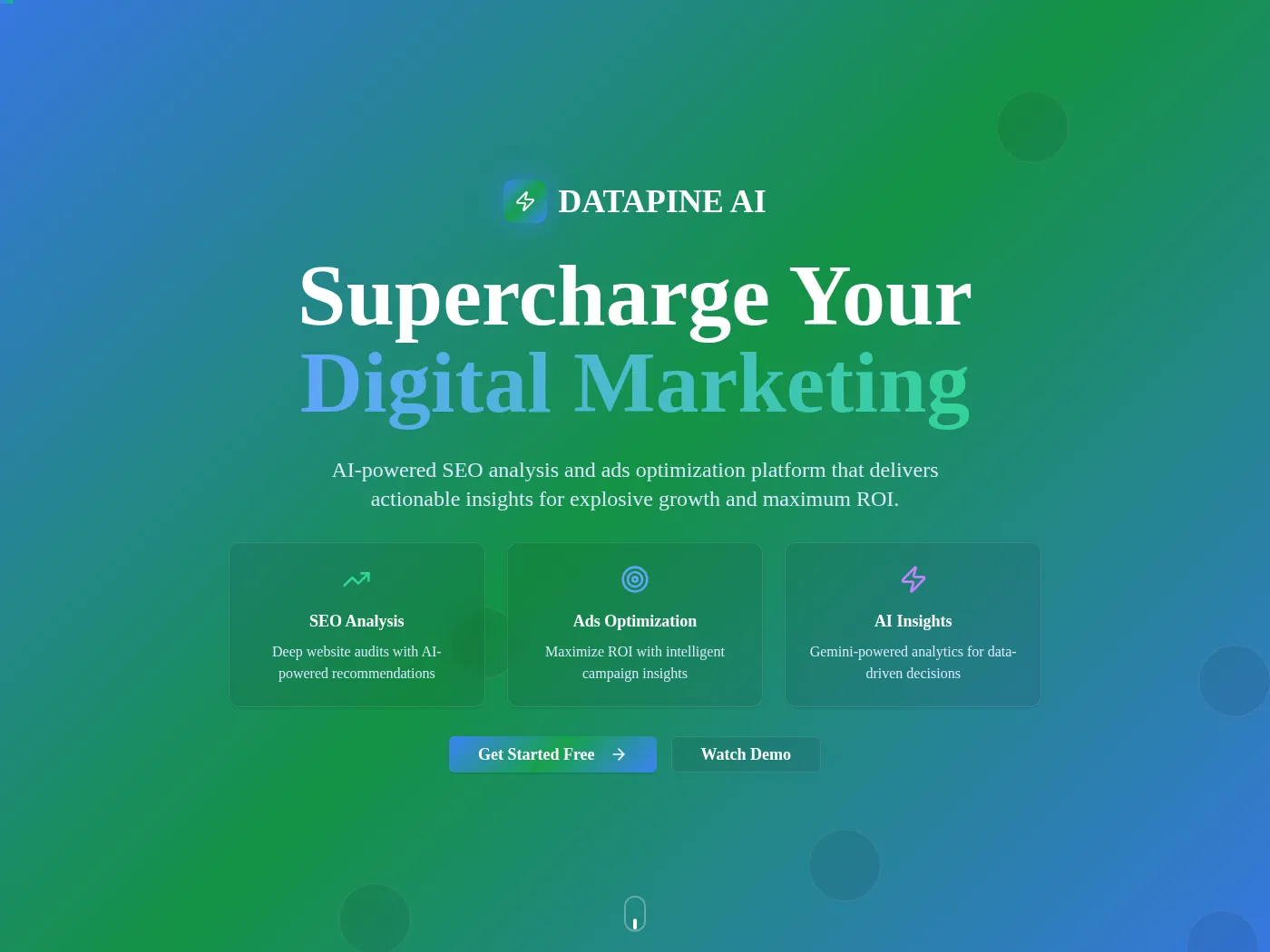 DATAPINE AI - Animated SEO & Ads Optimization Platform by Mohsin