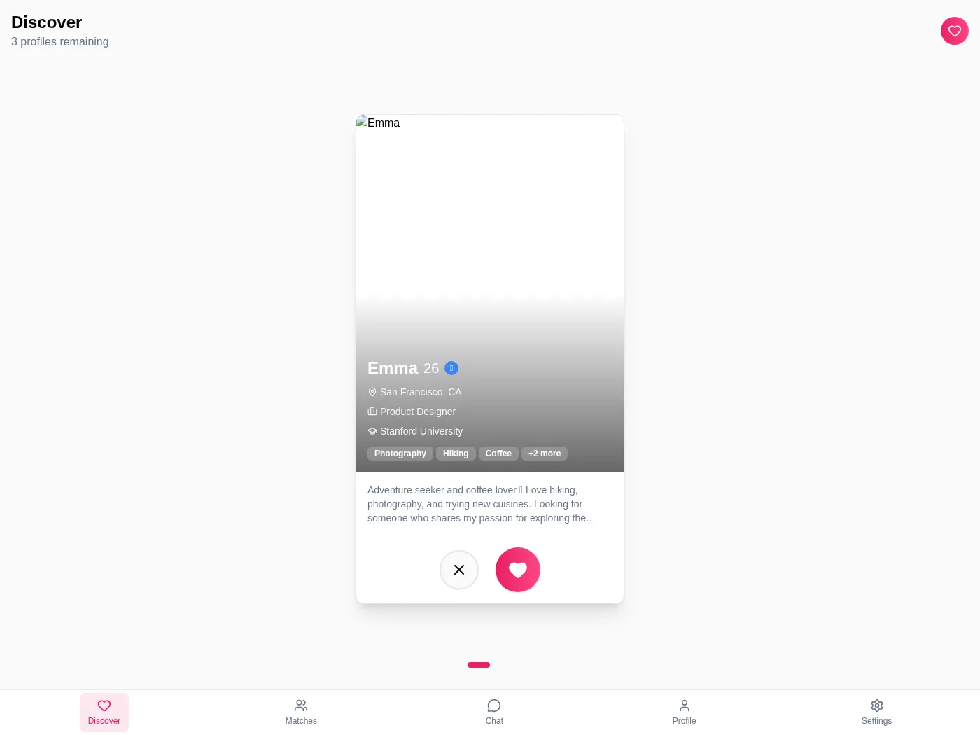 Modern Dating App