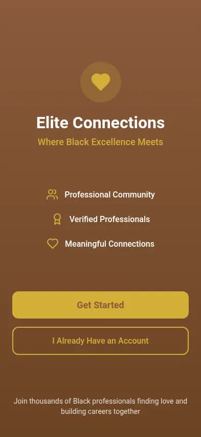 Elite Connections: Dating App for Black Professionals
