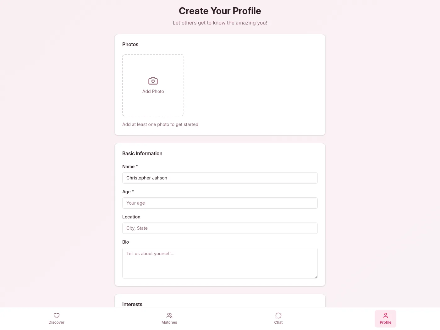 MatchMaker - Modern Dating App Platform