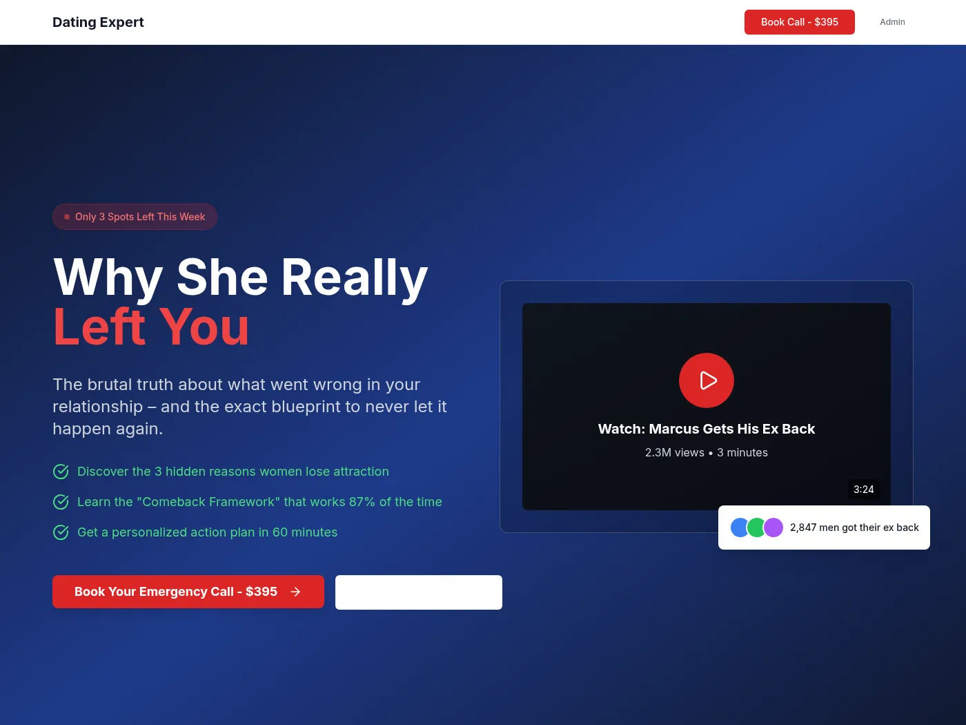 Breakup Consult Landing & Lead Management Platform