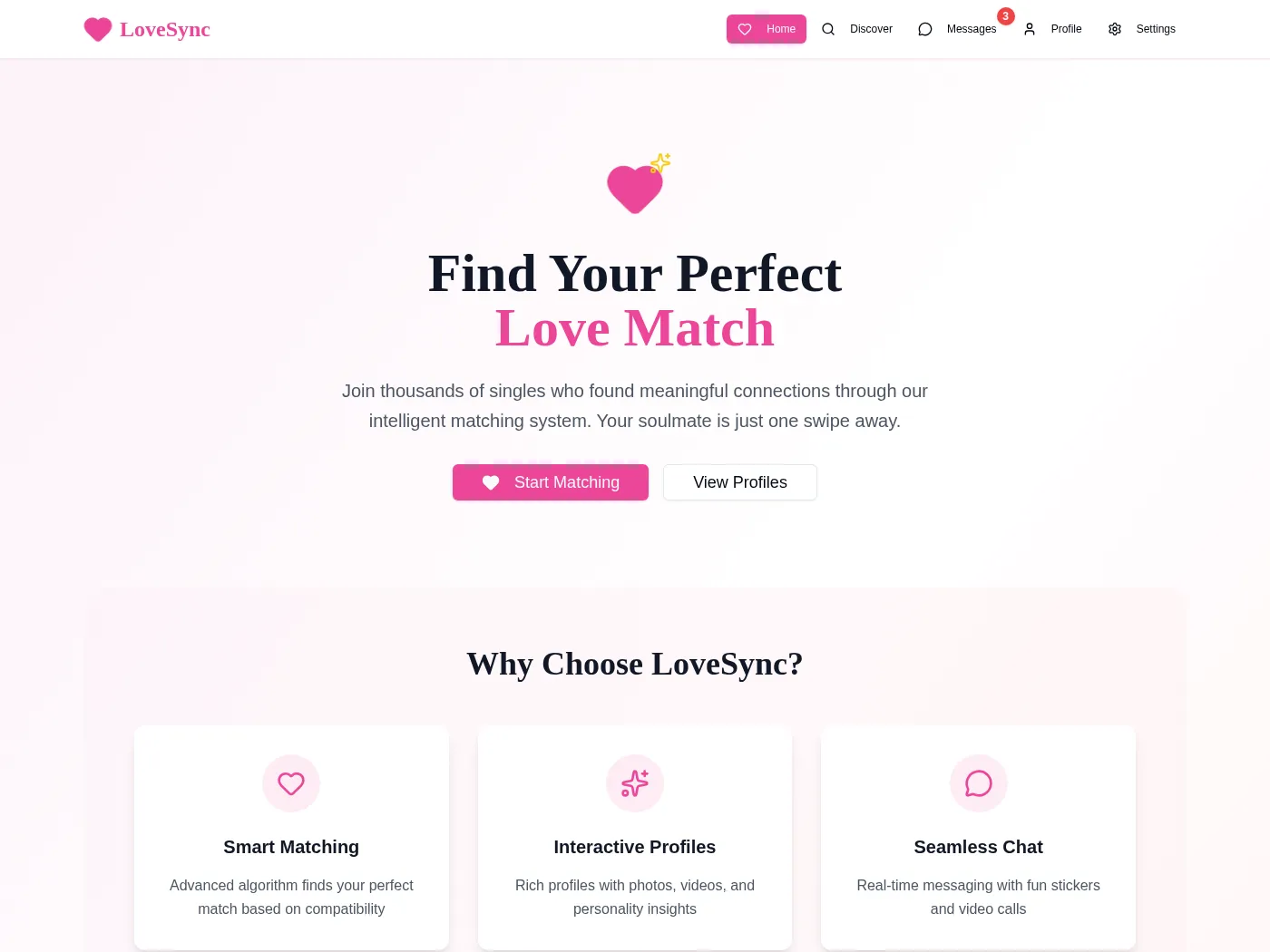 Professional UI Design System for Modern Dating Website