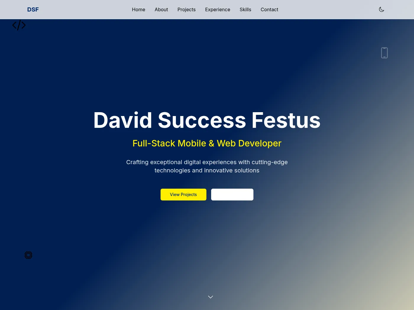 David Success Festus Portfolio – Modern Developer Website