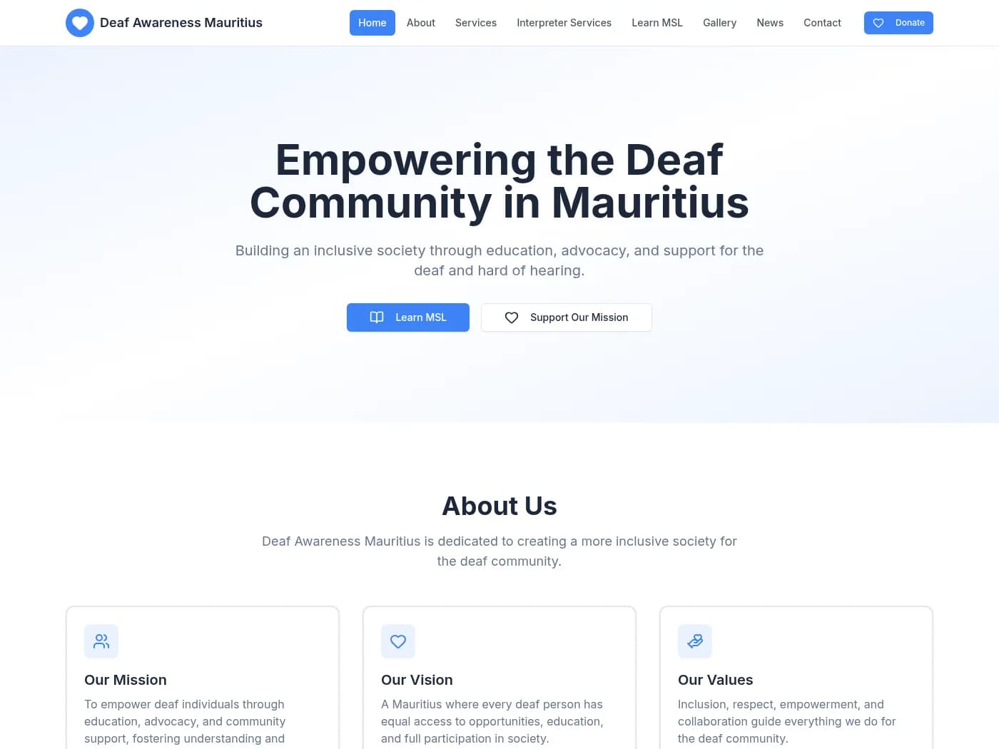 Deaf Awareness Mauritius Platform